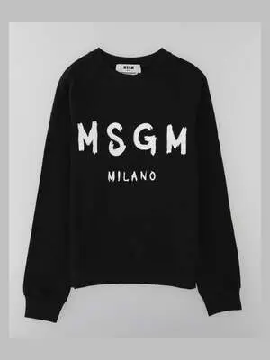 MSGM 100% Cotton Sweatshirt - Black