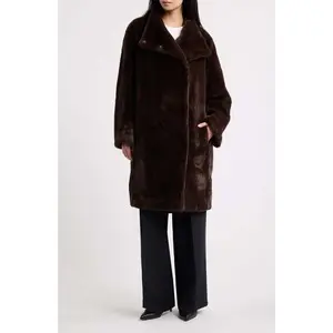 BOSS Citeddy Faux Fur Coat - Mole