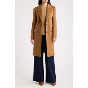BOSS Classic Recycled Wool Coat Rubber