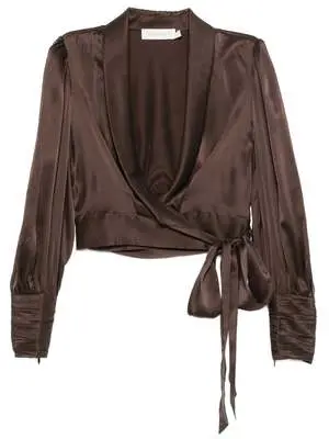 ZIMMERMANN Silk Wrap Top Women