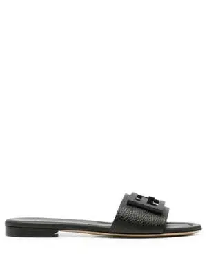 Fendi Baguette Slide In Pelle - Black