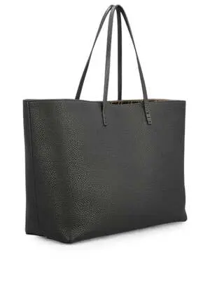 Fendi Roll Medium Shopper In Cuoio Romano Nero