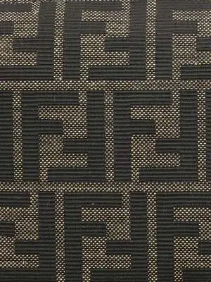 Fendi Borsa Zip Top Small In Tessuto Jacquard Ff Zucca