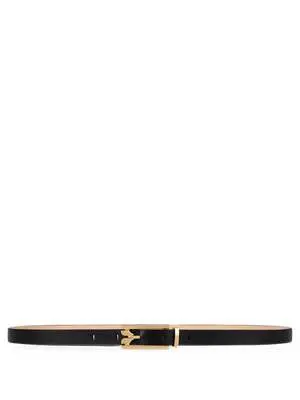Victoria Beckham Cintura Dorian 15 In Pelle Lucida - Black