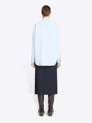 Dries Van Noten Camicia In Popeline Di Cotone Ricamato