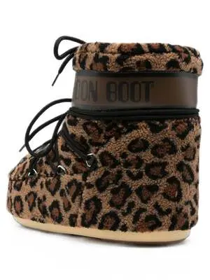Moon Boot Stivali Icon Low Leopardato In Teddy