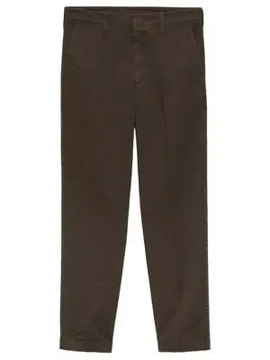 Prada Pantaloni In Cotone Tinto In Capo - Brown