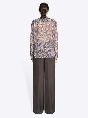 Dries Van Noten Camicia Aderente In Viscosa Ricamata