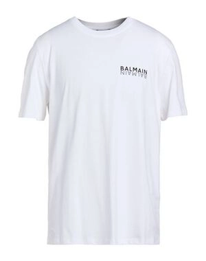 Balmain Man T-shirt White Size Xl Cotton White