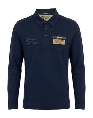 AERONAUTICA MILITARE Polo Shirt Size Cotton, Elastane - Blue