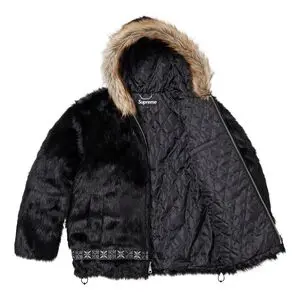 Supreme Faux Fur Parka - Black