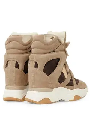 Isabel Marant Étoile Balskee High-top Wedge Suede Sneakers - Multicolor
