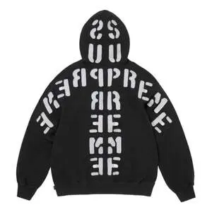 Supreme Fw26 Mirrored Appliqué Hooded Sweatshirt - Black