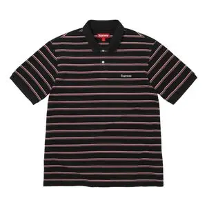 Supreme Fw26 Stripe Polo - Black