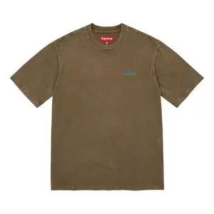 Supreme Fw26 Washed S/s T-shirt - Olive Brown