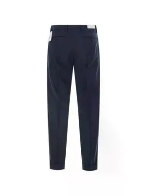 MICHAEL COAL Pleated Turn-up Trousers