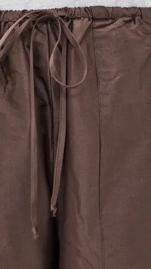Donni. The Silk Taffeta Drawstring Cargo Pants
