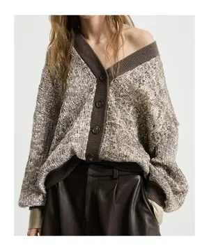 Brunello Cucinelli Craquelé Embroidered Cardigan