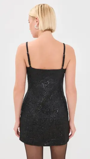VRG GRL Rose Jacquard Mini Dress