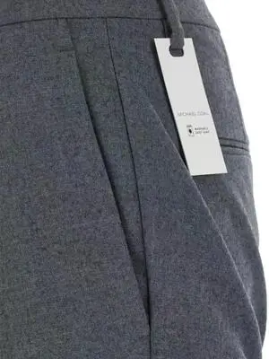 MICHAEL COAL Pleated Turn-up Trousers