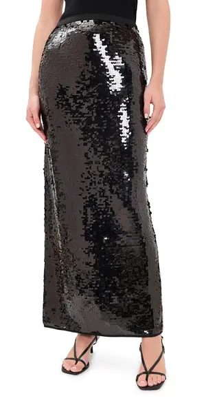 VRG GRL Devyn Sequin Midi Skirt - Midnight