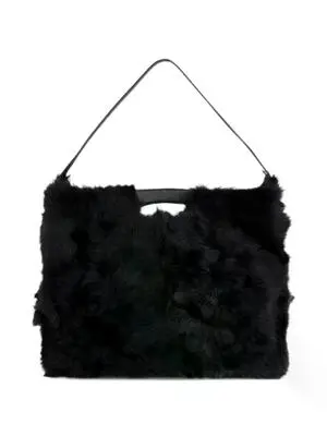 Bogner Shearling Logo-patch Shoulder Bag