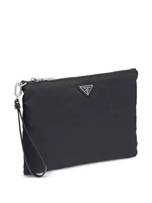 Prada Re-nylon And Saffiano Leather Pouch