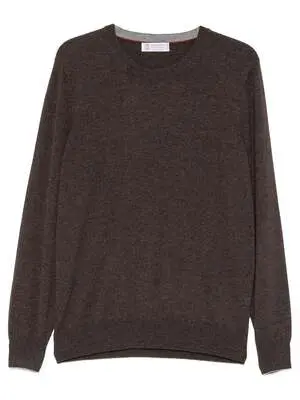 Brunello Cucinelli Cashmere Crew Neck Sweater - Brown