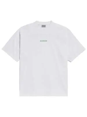 Balenciaga T-shirt Back Vestibilità Media - White