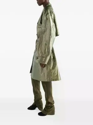LEMAIRE Trench Coat In Water-repellent Shiny Coated Linen