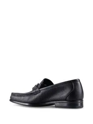 FERRAGAMO Grained Leather Gancini Loafers