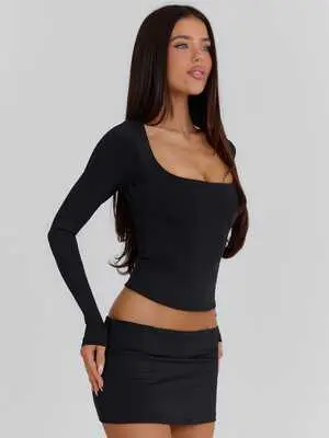 OUTCAST Melt Long Sleeve Top - Black