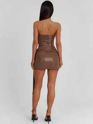 OUTCAST Daylia Mini Dress Bronze