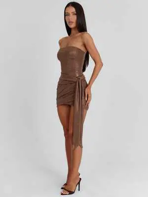 OUTCAST Daylia Mini Dress Bronze