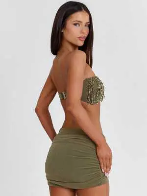 OUTCAST Ulyssa Mini Dress Khaki