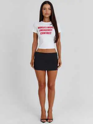 OUTCAST Emergency Contact Baby Tee