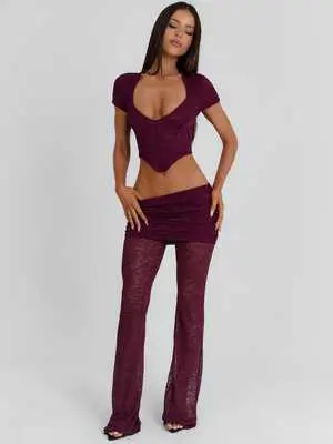 OUTCAST Nerissa Pants Burgundy