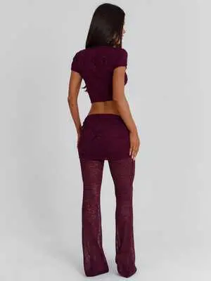 OUTCAST Nerissa Pants Burgundy