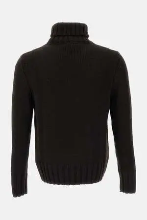 CUSTOMER LOVERS Maglione Lupetto In Lana - Marrone