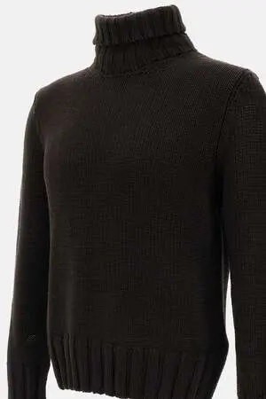 CUSTOMER LOVERS Maglione Lupetto In Lana - Marrone