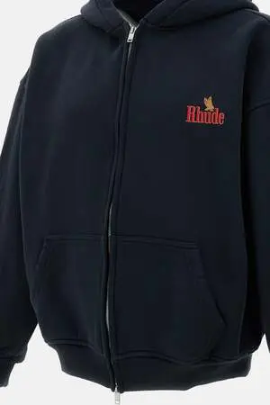 Rhude Felpa Con Cappuccio E Zip American Spirit