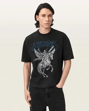 ALLSAINTS Seraph Short Sleeve Graphic T-shirt - Black