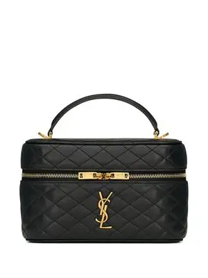 Saint Laurent Lambskin Gaby Vanity Bag - Black