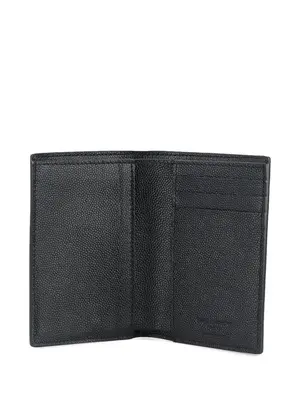 Saint Laurent Grain De Poudre Leather Bi-fold Card Wallet