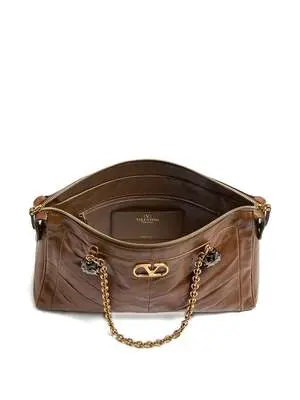 Valentino Garavani Panthea Shoulder Bag In Nappa Leather With Chevron Pattern