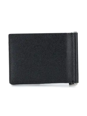 Saint Laurent Bill Clip Wallet In Grain De Poudre Leather