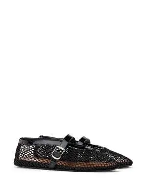 Alaïa Ballet Flats In Fishnet - Black