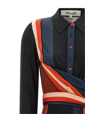 Diane Von Furstenberg Sana Stripe-print Midi Dress