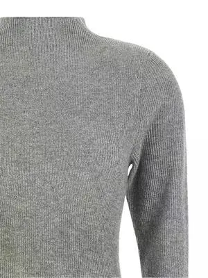 Fabiana Filippi Ribbed-knit Flared Midi Dress - Grey