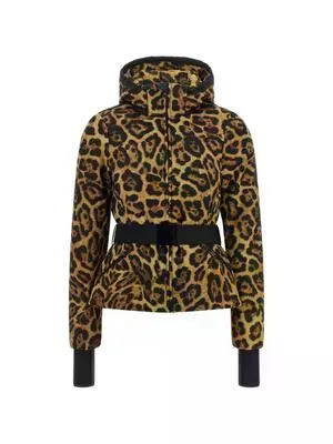 Goldbergh Jagger Leopard-print Peplum Ski Jacket - Brown